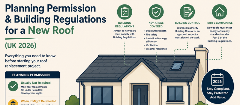 Planning Permission & Building Regulations for a New Roof (UK 2026) - News